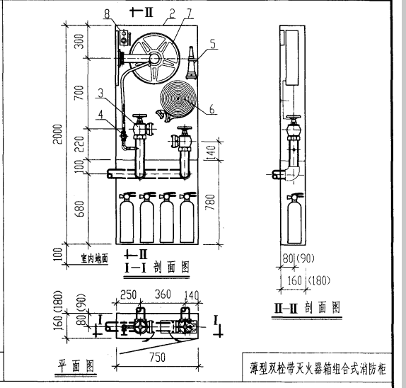 消火栓柜（普白） SG18D65Z-J(双栓）-真金消防商城一站式采购服务：多、快、好、省！